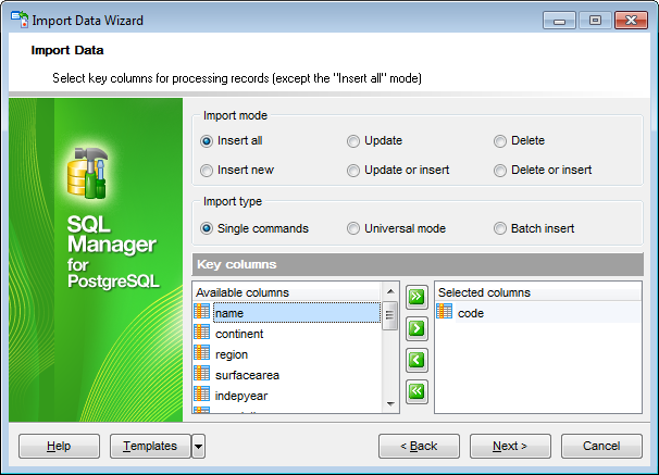 Online Documentation for SQL Manager for PostgreSQL | SQLManager